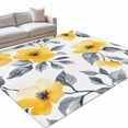 Area Rug 5x7ft Yellow Flowers Plant Washable Area Rugs for Living Room ...