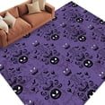 Area Rug 5x8ft, Halloween Haunted Pumpkin Ghost Black Bats Washable ...