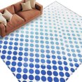 Area Rug 5x8ft, Navy Blue Gradient Polka Dots Washable Rugs for Living ...