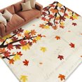 Area Rug 5x8ft, Thanksgiving Fall Maple Leaves Washable Rugs for Living ...
