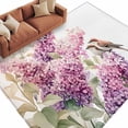 Area Rug 60×96in, Pastoral Watercolor Lavender Sparrow Floor Carpet ...