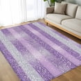 Area Rug 60×96in, Purple Gradient Stripes Dots Floor Carpet Living Room ...