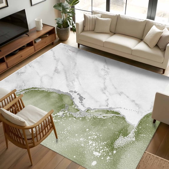 Area Rug 72×108in, Abstract Marble Stone Texture Floor Carpet Living ...
