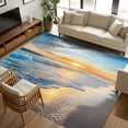 Area Rug 72×108in, Summer Ocean Spray Sunset Floor Carpet Living Room ...