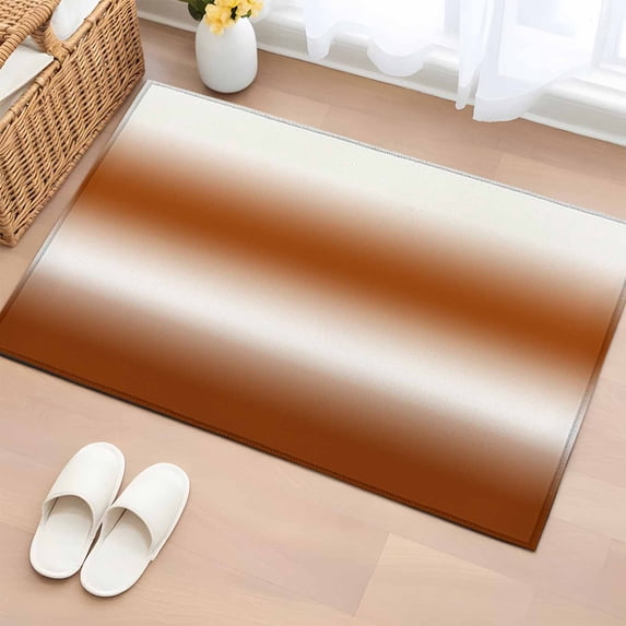 Area Rug Abstract Gradient Orange Rectangle Area Rugs Washable Rug for ...