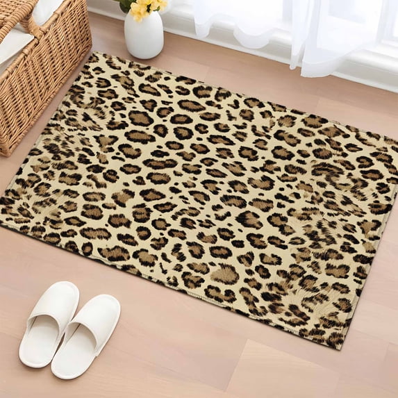 Area Rug Abstract Leopard Print Soft Rectangle Area Rugs Washable Rug ...