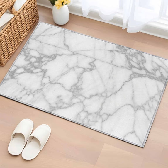 Area Rug Abstract Marble Texture Rectangle Area Rugs Washable Rug for ...