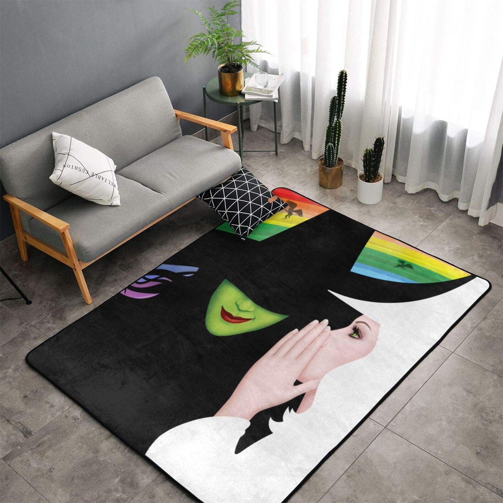 Area Rug Black Wicked The Musical Living Room Carpet Bedroom 5x3 Feet ...