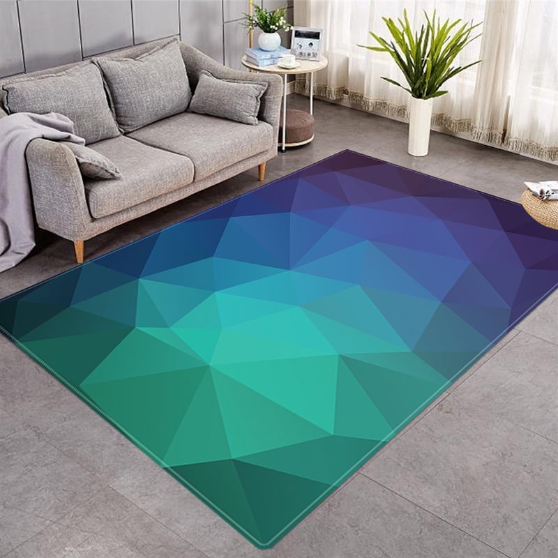 Area Rug Carpets For Living Room Modern Geometric 3D Printed Rugs For ...