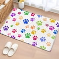 Area Rug Cartoon Animal Paw Prints Soft Rectangle Area Rugs Washable ...