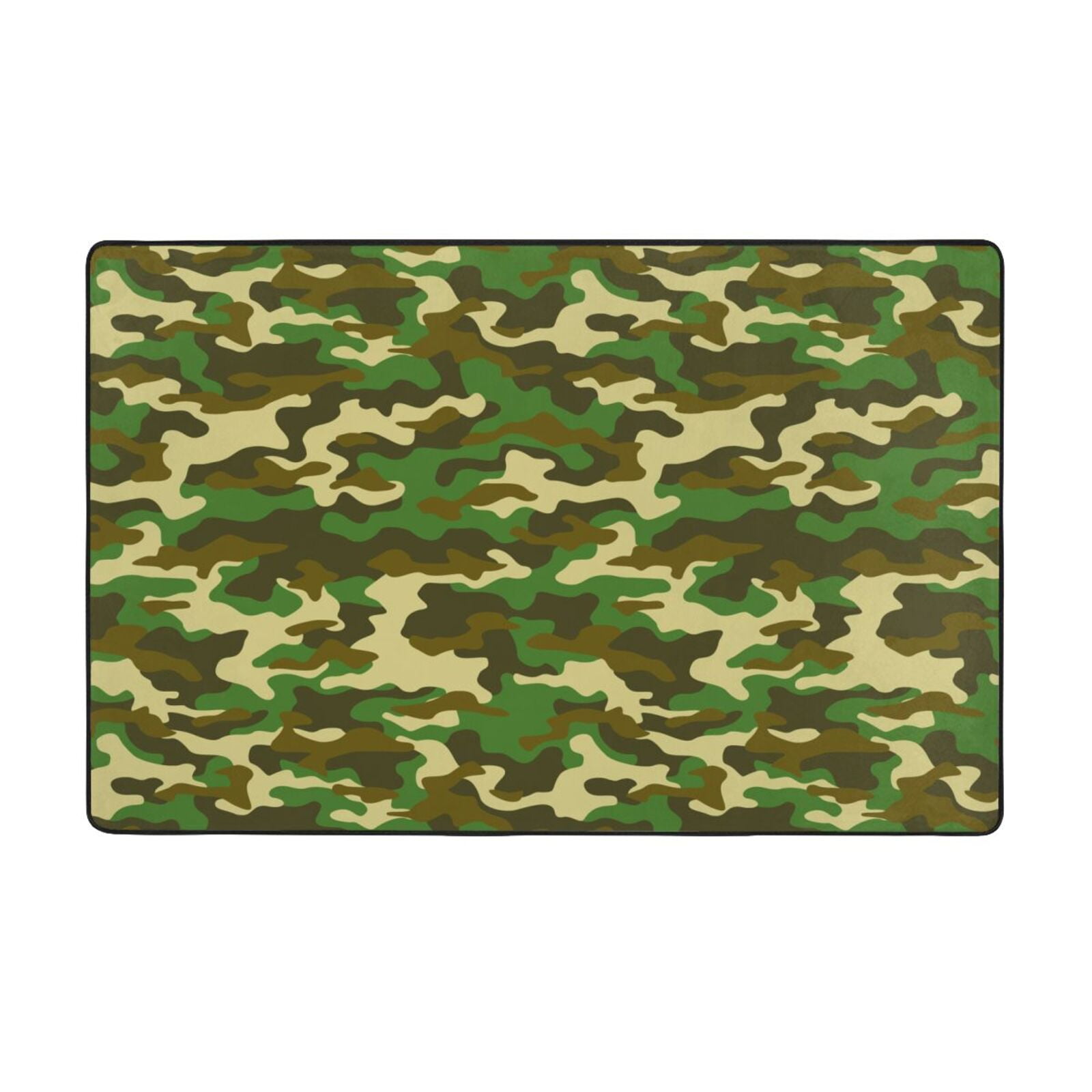 Area Rug - Classic Green Camo Throw Rug, Indoor Door Mat, Door mat 60* ...