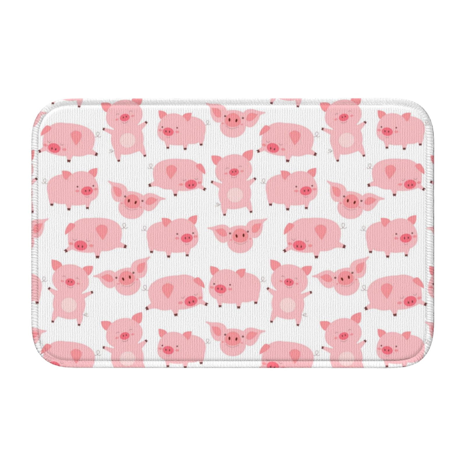 Area Rug Door Mat Indoor Outside Entrance, Kawaii Pigs Outdoor Rug ...