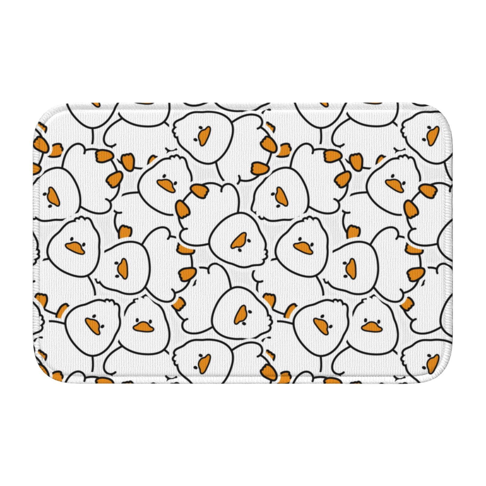Area Rug Door Mat Indoor Outside Entrance, Simple Lines Cute Duck ...