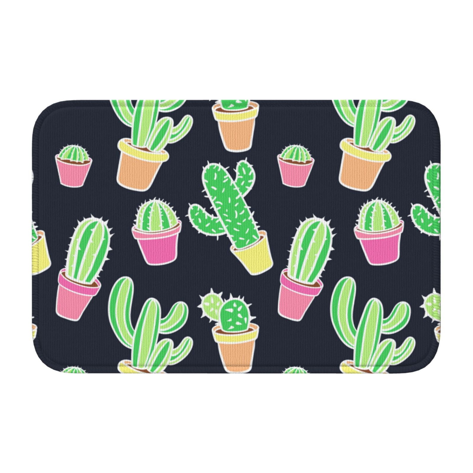 Area Rug Door Mat Indoor Outside Entrance, cartoon Cactus potted plant ...
