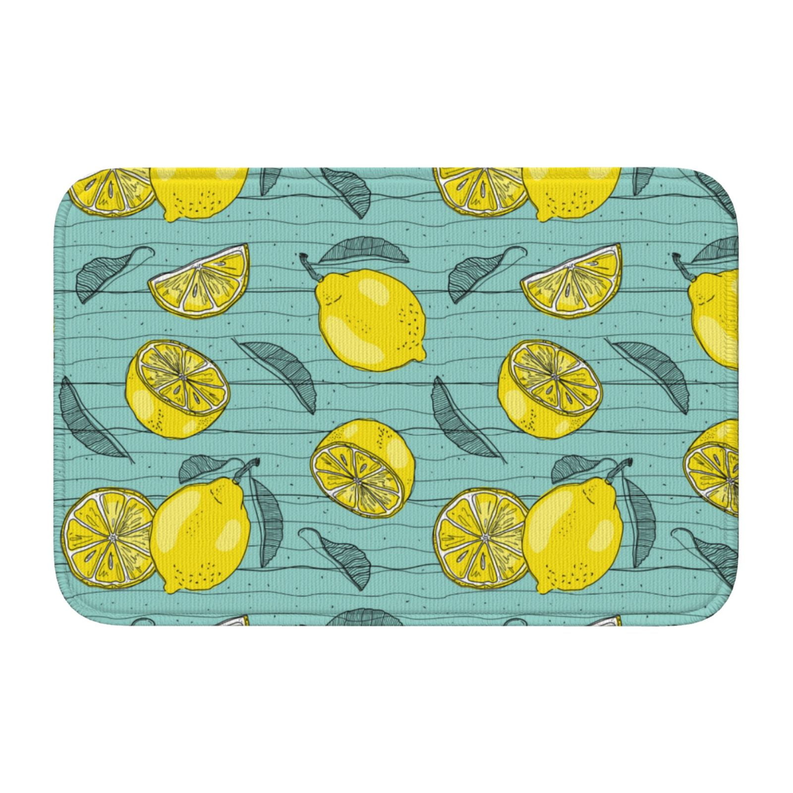 Area Rug Door Mat Indoor Outside Entrance, cartoon Lemon yellow Outdoor ...