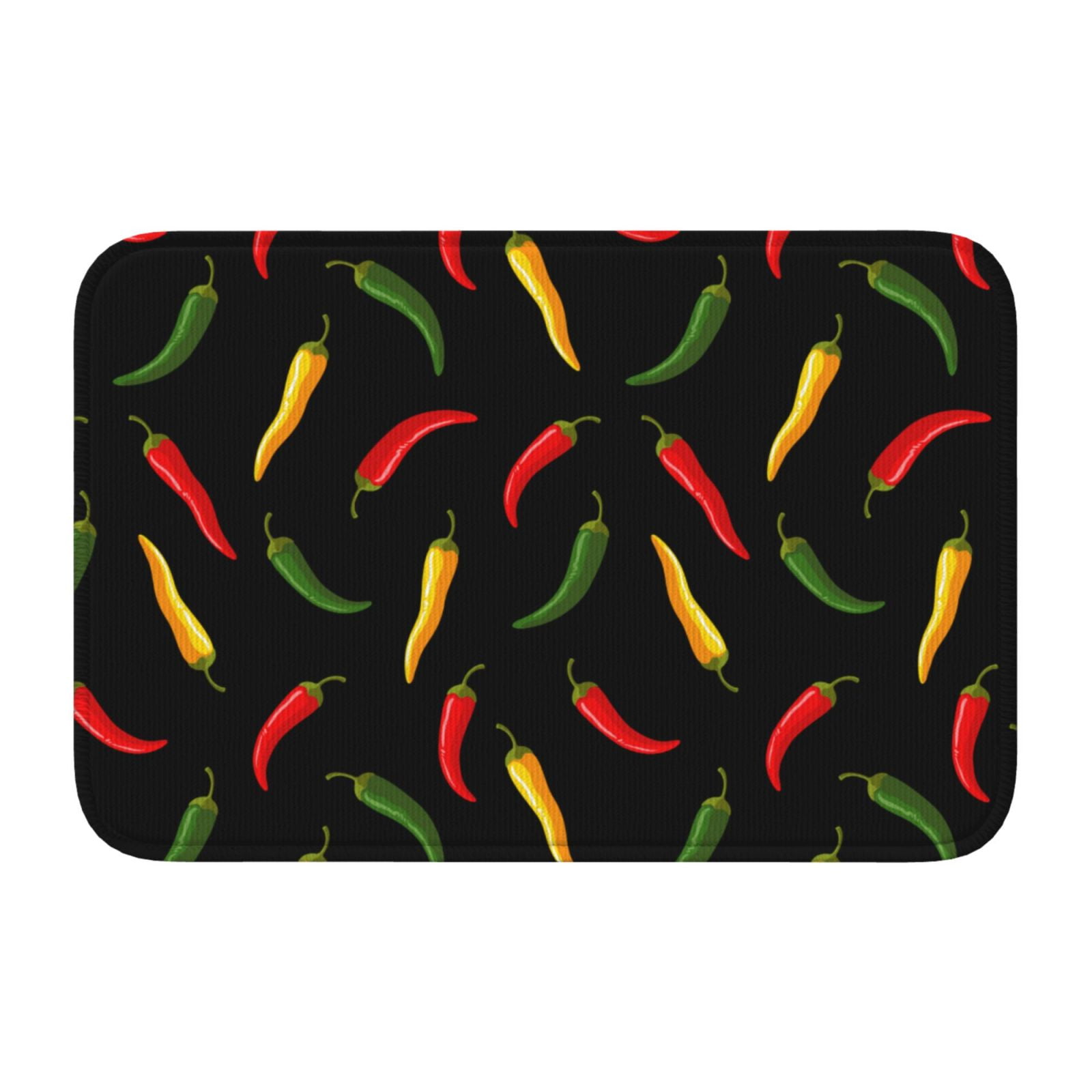 Area Rug Door Mat Indoor Outside Entrance, colorful Chili Pepper ...
