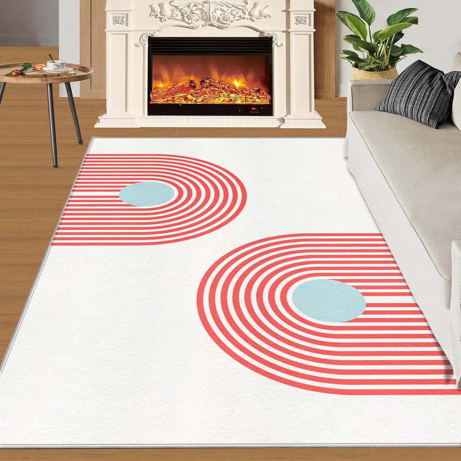 Area Rug Entryway Medieval Abstract Modern Simple Rugs for Living Room ...