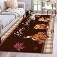 Area Rug Fall Thanksgiving Maple Leaves Rectangle Area Rugs Washable ...