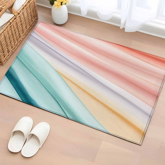 Area Rug Fantasy Colorful Stripe Seamless Soft Rectangle Area Rugs ...