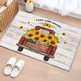 Area Rug Farm Sunflower Red Truck Wood Rectangle Area Rugs Washable Rug ...