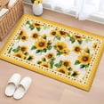 Area Rug Farmhouse Sunflowers on Letter Soft Rectangle Area Rugs ...