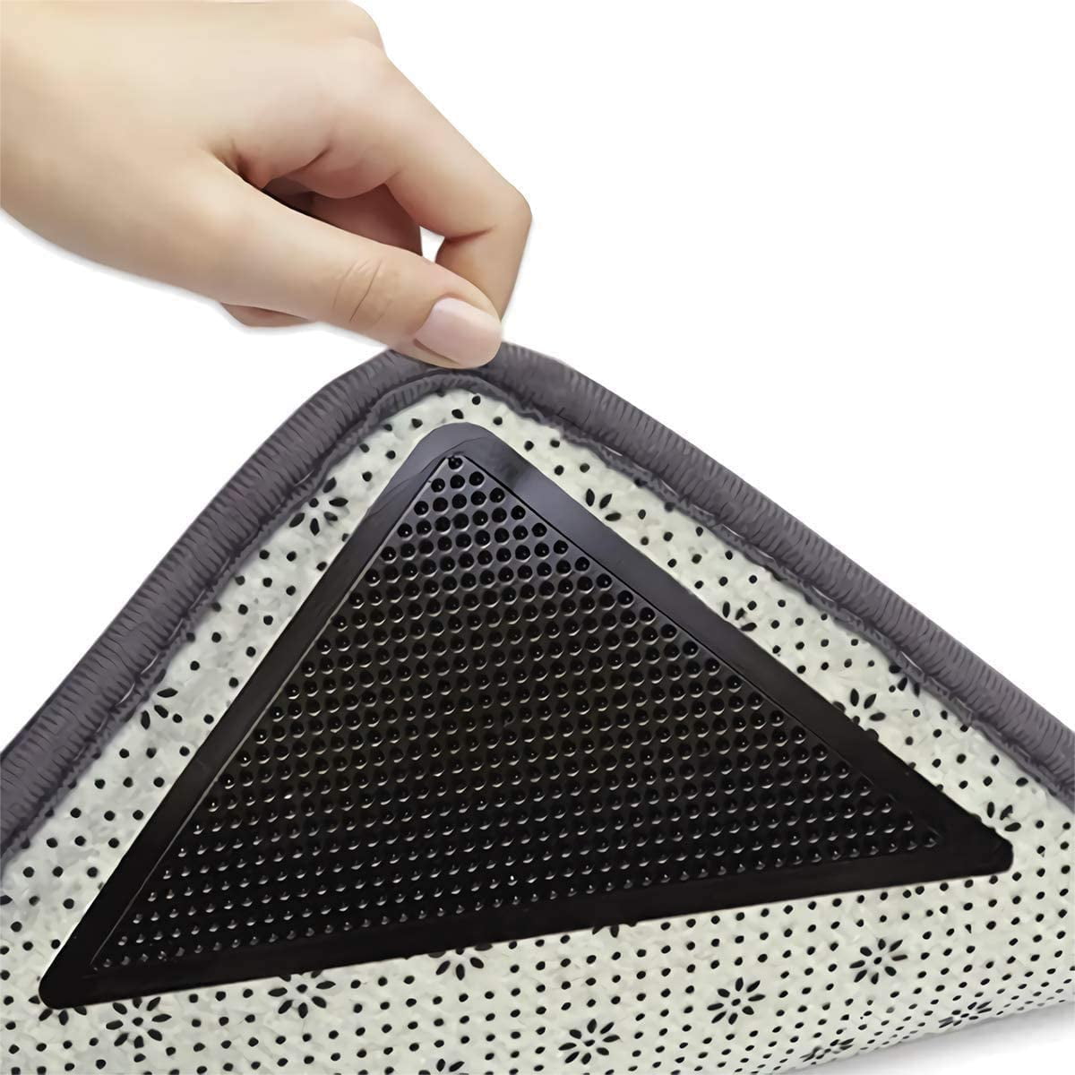 Area Rug Gripper, Carpet Triangle Tape (8 pc. Set) Corner Edging ...