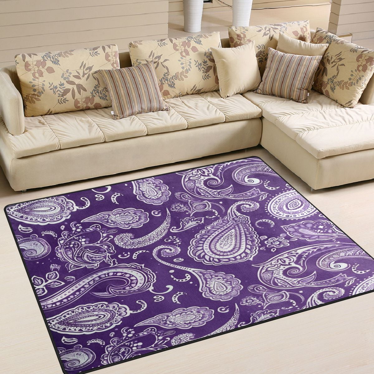 Area Rug Indoor 80"x58" Non-Slip Wear Resistant Floor Mats Soft Large ...