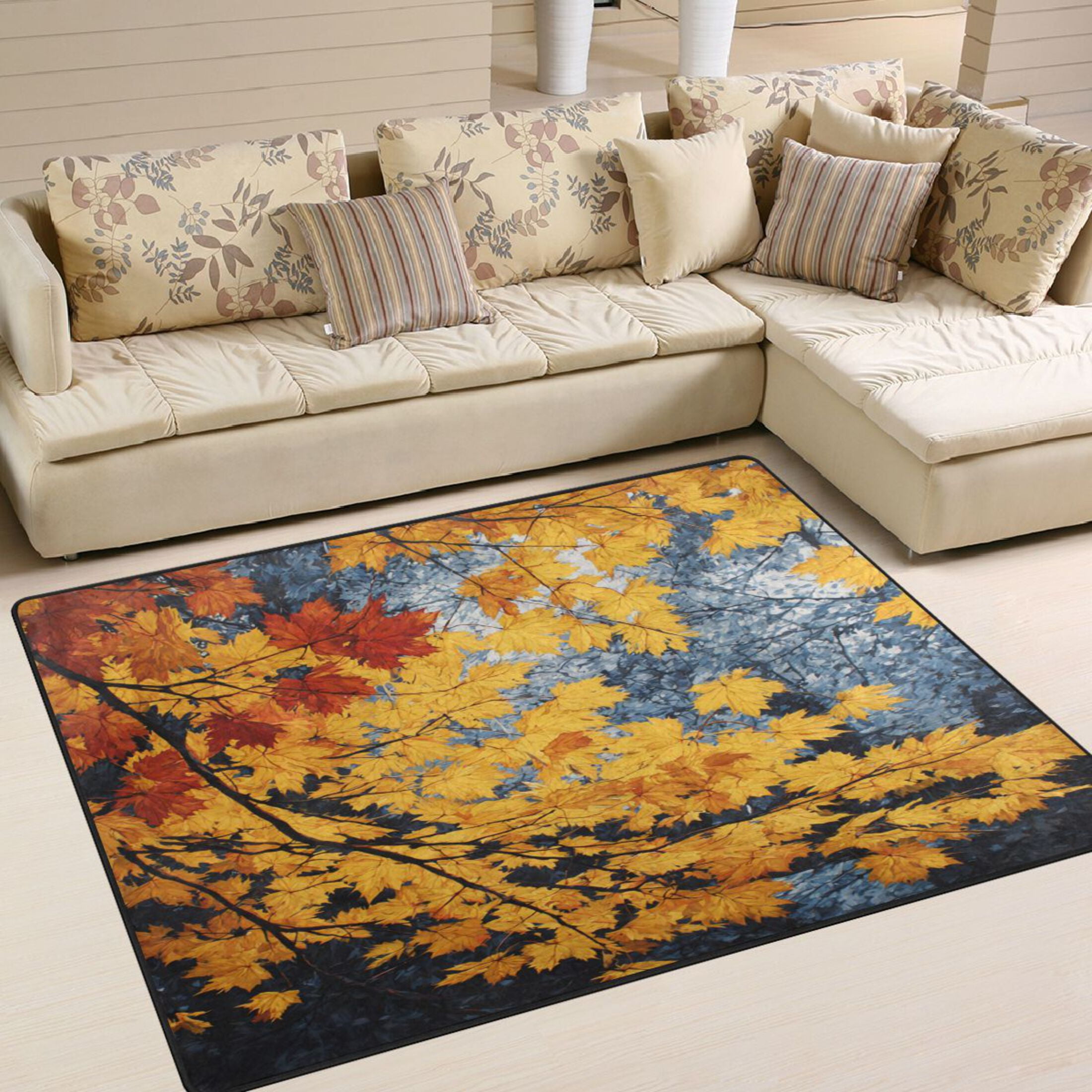 Area Rug Indoor 80"x58"in Non-Slip Wear Resistant Floor Mats Soft Large ...