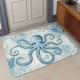 Area Rug Indoor Outdoor 47.2"x63", Blue Octopus Absorbent Non Slip ...
