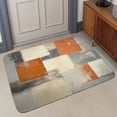 Area Rug Indoor Outdoor 47.2"x63", Burnt Orange Grey Absorbent Non Slip ...