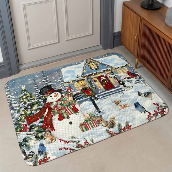 Area Rug Indoor Outdoor 47.2"x63", Christmas Absorbent Non Slip Accent ...