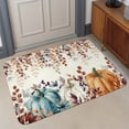 Area Rug Indoor Outdoor 47.2"x63", Orange Blue Pumpkin Fall Absorbent ...