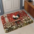 Area Rug Indoor Outdoor 47.2"x63", Red Rooster Absorbent Non Slip ...