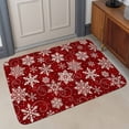 Area Rug Indoor Outdoor 47.2"x63", Red Snowflake Christmas Absorbent ...
