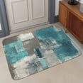 Area Rug Indoor Outdoor 47.2"x63", Turquoise Grey Absorbent Non Slip ...