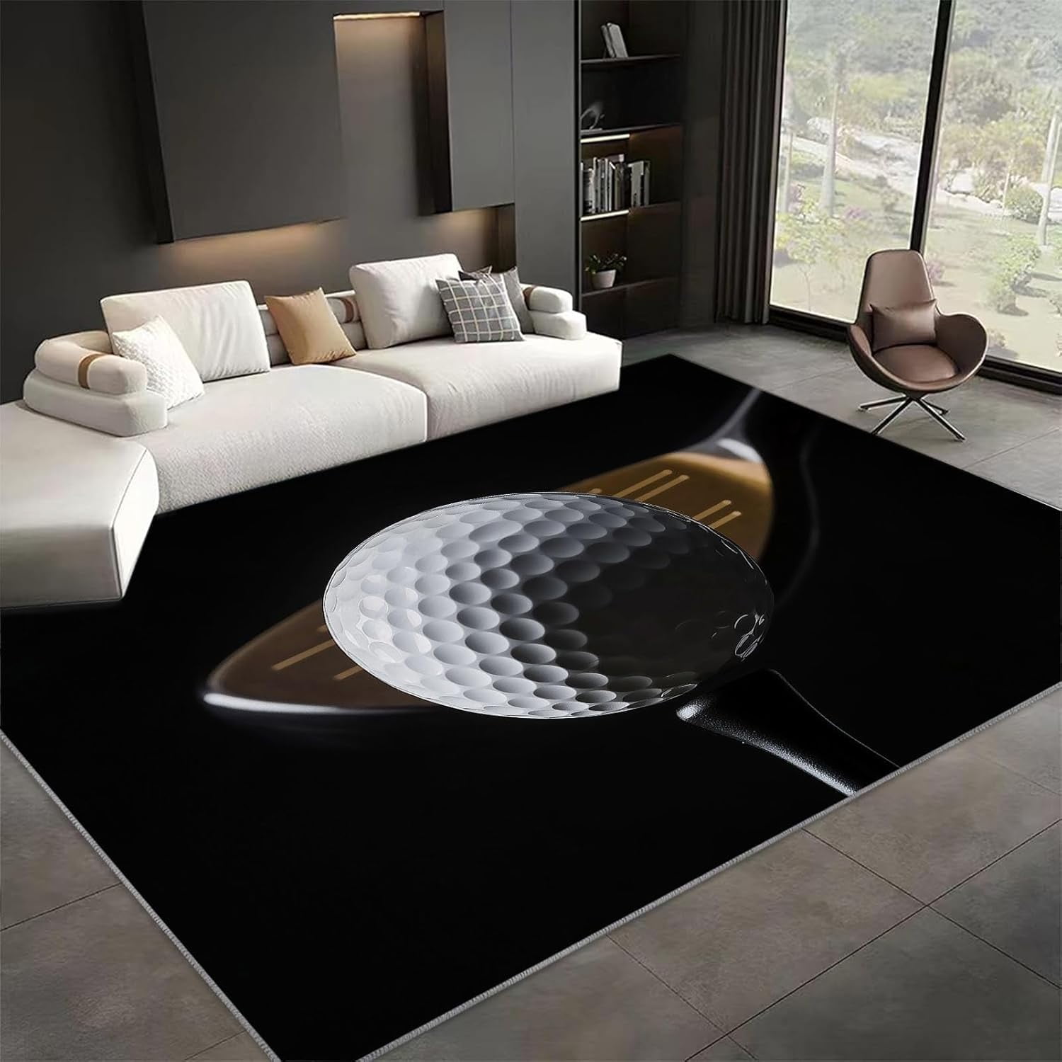 Area Rug For Living Room And Bedroom Rectangle Rug, Sports Golf Area ...