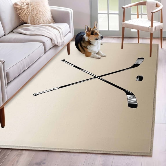 Area Rug for Living Room, Beige Ombre Non-Slip Indoor Large Carpet for ...