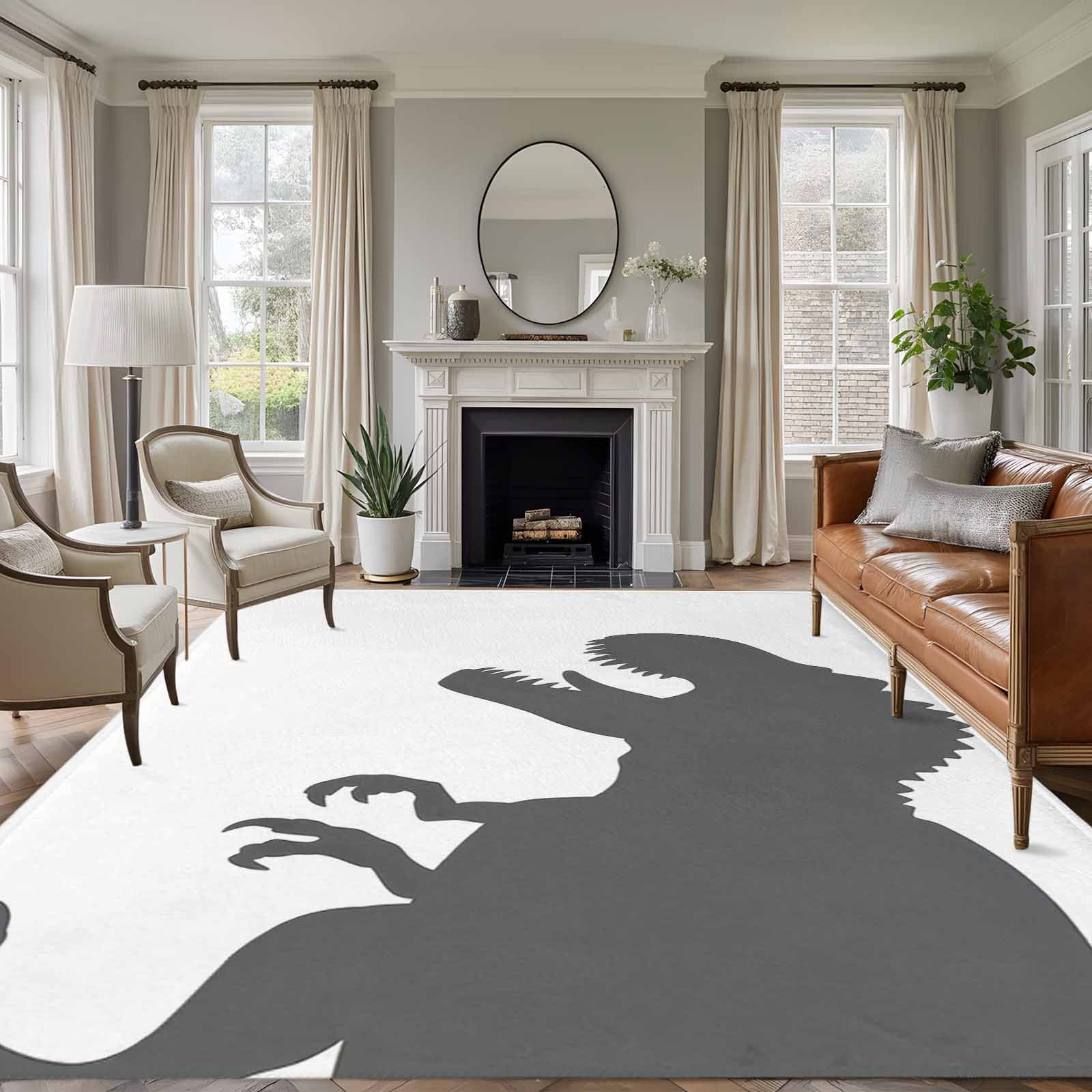 Area Rug for Living Room, Cartoon Animals Non-Slip Indoor Large Carpet ...