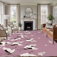 Area Rug for Living Room, Cherry Blossoms Non-Slip Indoor Large Carpet ...