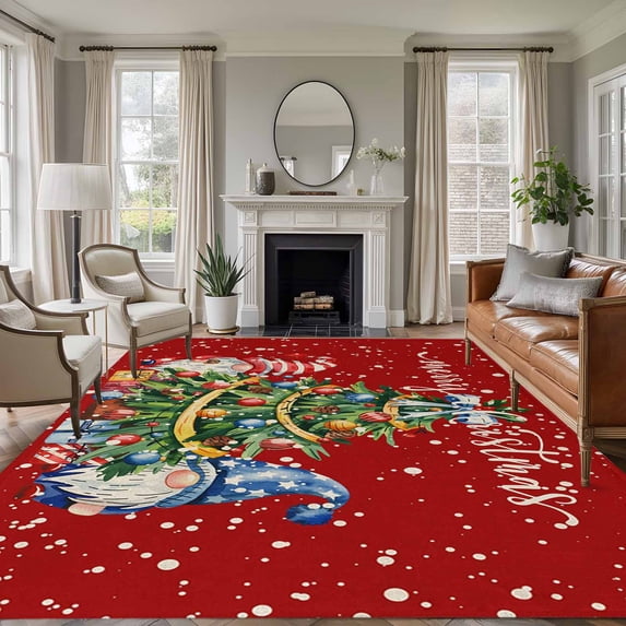 Area Rug for Living Room, Christmas Non-Slip Indoor Large Carpet for ...
