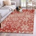 Area Rug for Living Room, Christmas Snowflakes Non-Slip Indoor Large ...