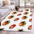 Area Rug for Living Room, Cute Ladybugs Non-Slip Indoor Large Carpet ...