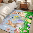 Area Rug for Living Room, Easter Bunny Non-Slip Indoor Large Carpet for ...