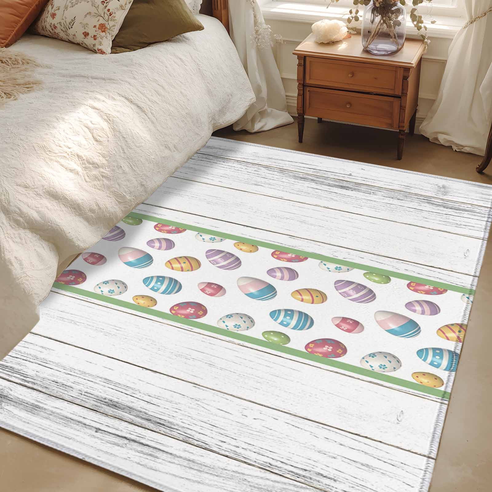 Area Rug for Living Room, Easter Non-Slip Indoor Large Carpet for ...