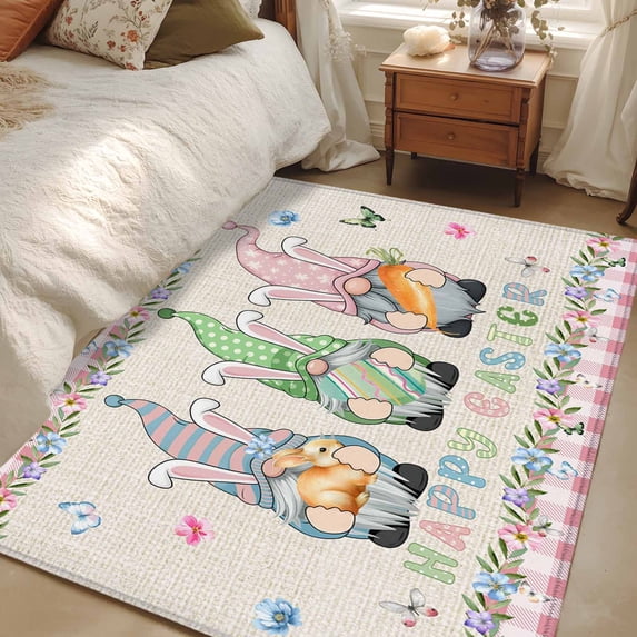 Area Rug for Living Room, Easter Non-Slip Indoor Large Carpet for ...