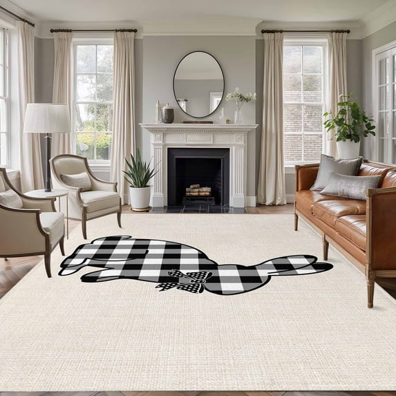 Area Rug for Living Room, Easter Non-Slip Indoor Large Carpet for ...