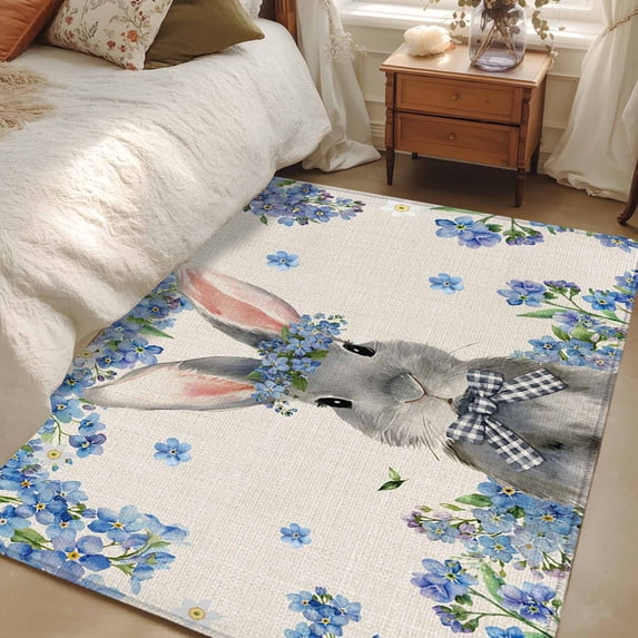 Area Rug for Living Room, Easter Non-Slip Indoor Large Carpet for ...