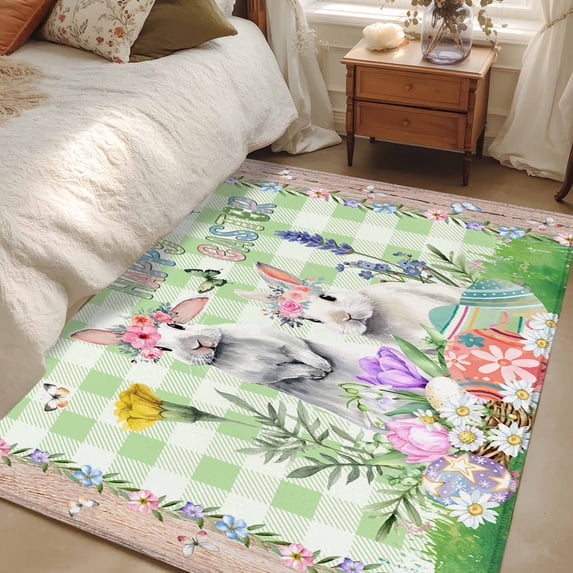 Area Rug for Living Room, Easter Non-Slip Indoor Large Carpet for ...