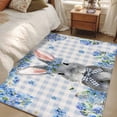 Area Rug for Living Room, Easter Rabbit Non-Slip Indoor Large Carpet ...