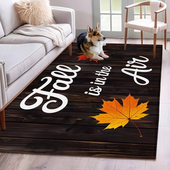 Area Rug for Living Room, Fall Maple Non-Slip Indoor Large Carpet for ...